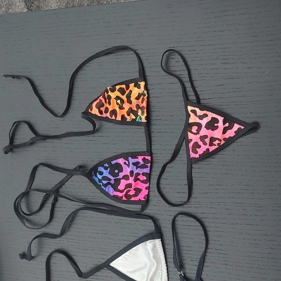 Sherrylo | Swim | 2 String Triangle Bikini Sets Silver Metallic And ...